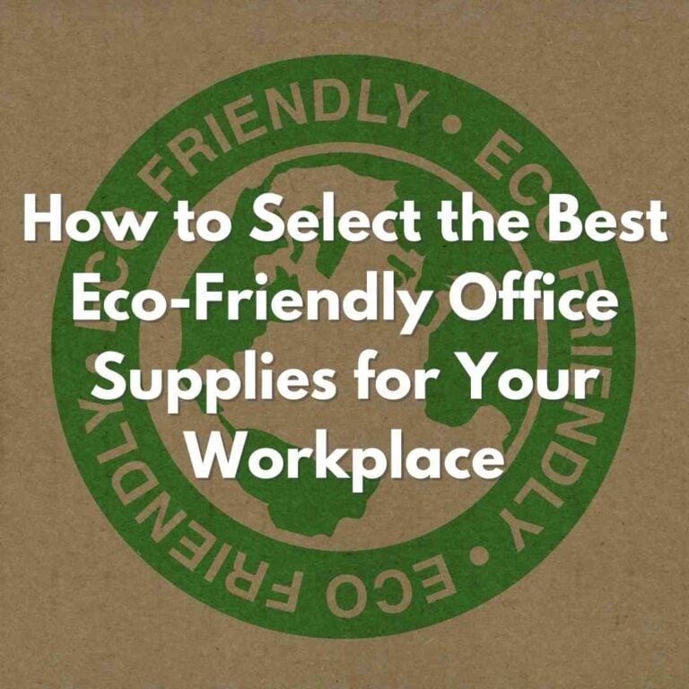 How to Select the Best Eco-Friendly Office Supplies for Your Workplace ...